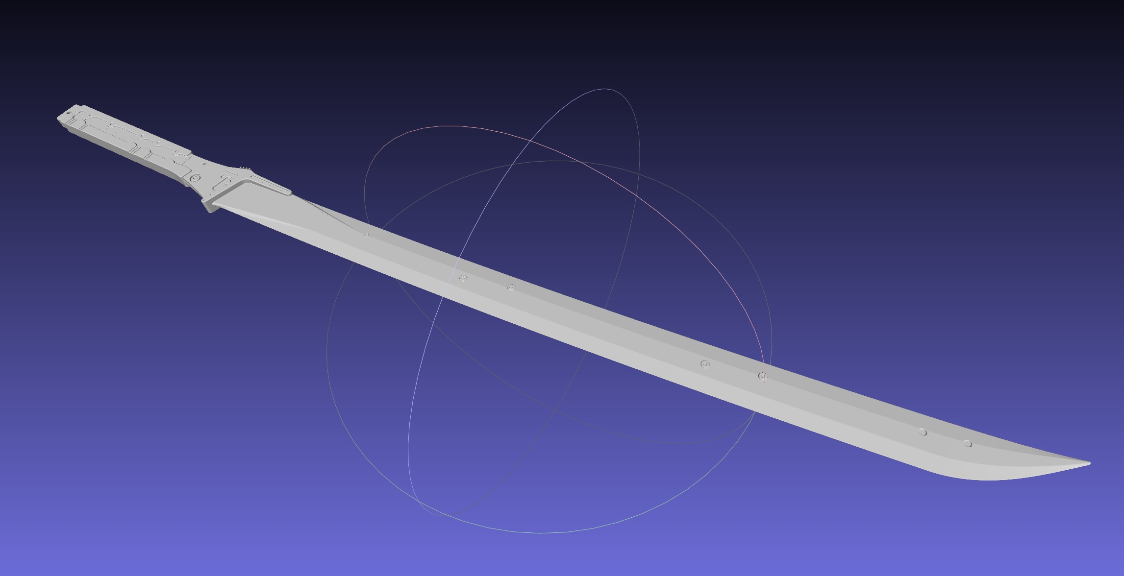 STL file Metal Gear Rising Raiden High Frequency Blade ⚙️ (OBJ, DXF ...