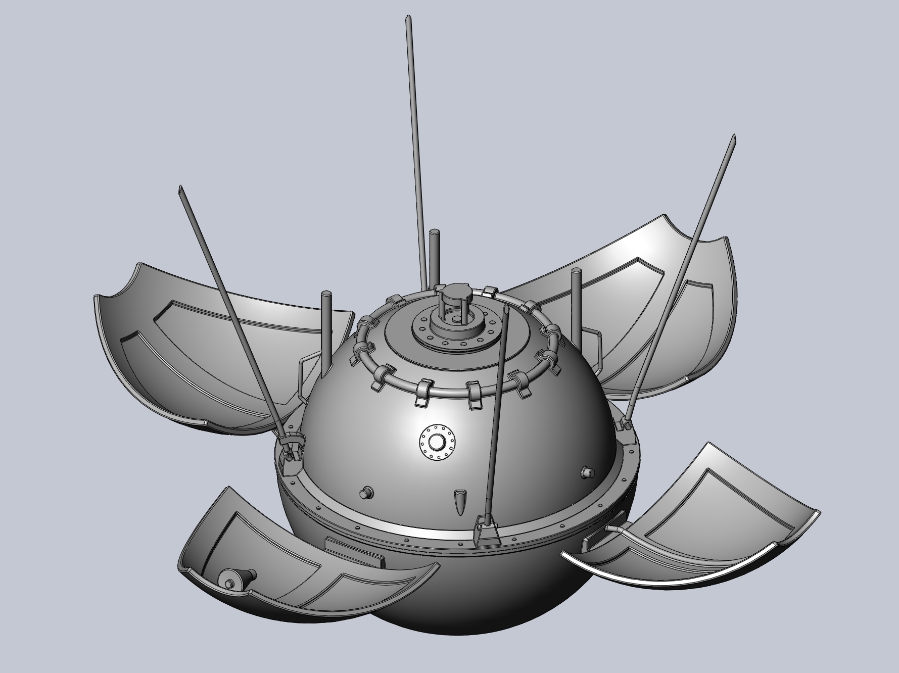 STL file Luna 9 Moon Probe 🌙・Template to download and 3D print・Cults