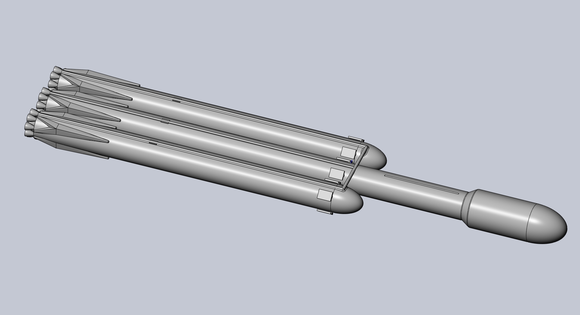 🛰 Modelo básico de Space X Falcon Heavy・Archivo STL para Impresión 3D・Cults