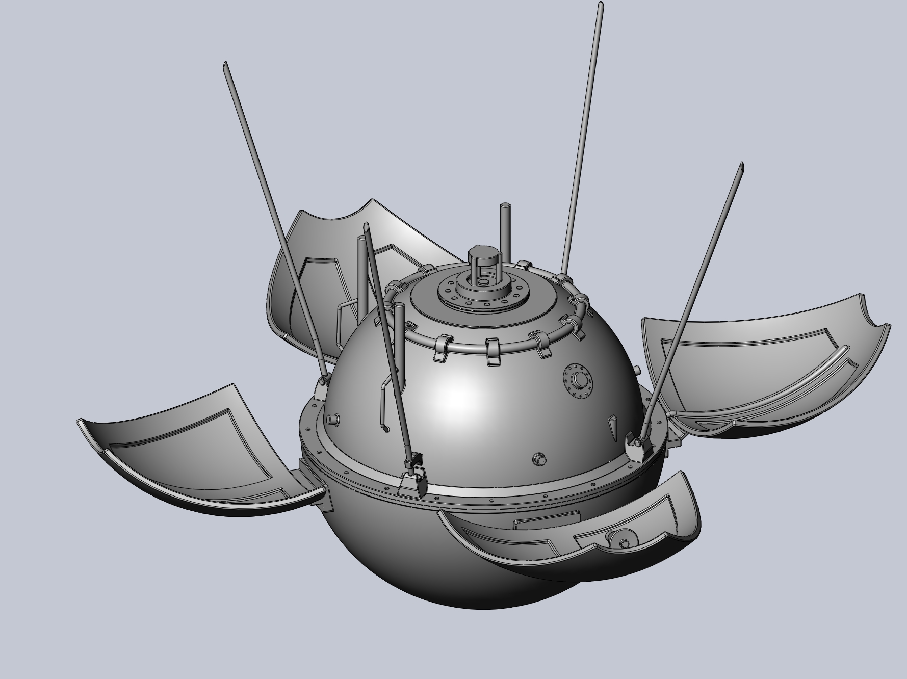 STL file Luna 9 Moon Probe 🌙・Template to download and 3D print・Cults