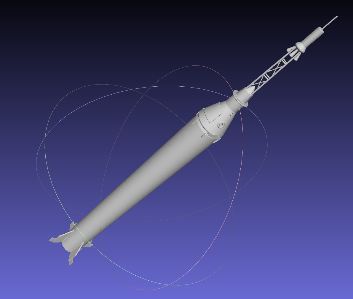 STL file Mercury-Redstone Rocket Printable Miniature 🚀 (OBJ, 3MF, DXF ...