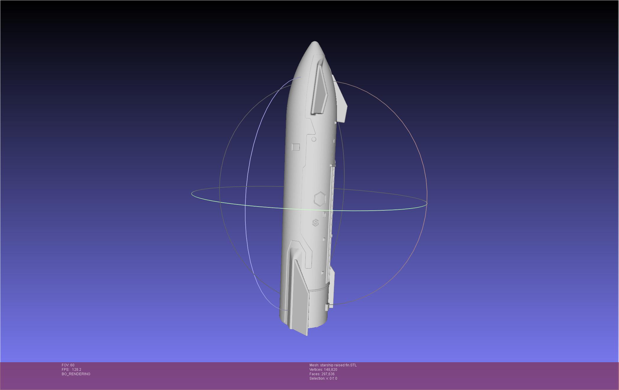 🛰 Space X Starship Raised Fin Concept・ STL File for ・Cults