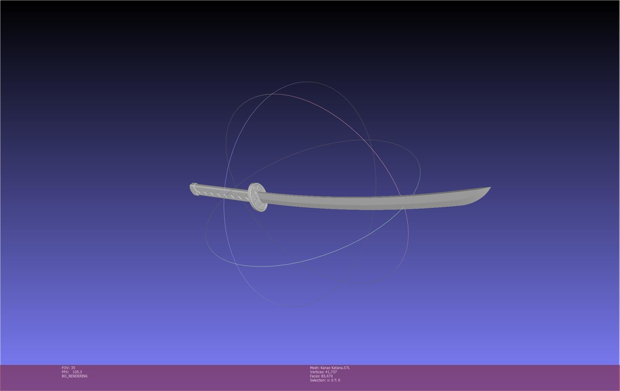 STL file Demon Slayer Kanao Katana 🔫 (OBJ, 3MF, DXF, and STEP)・Design ...