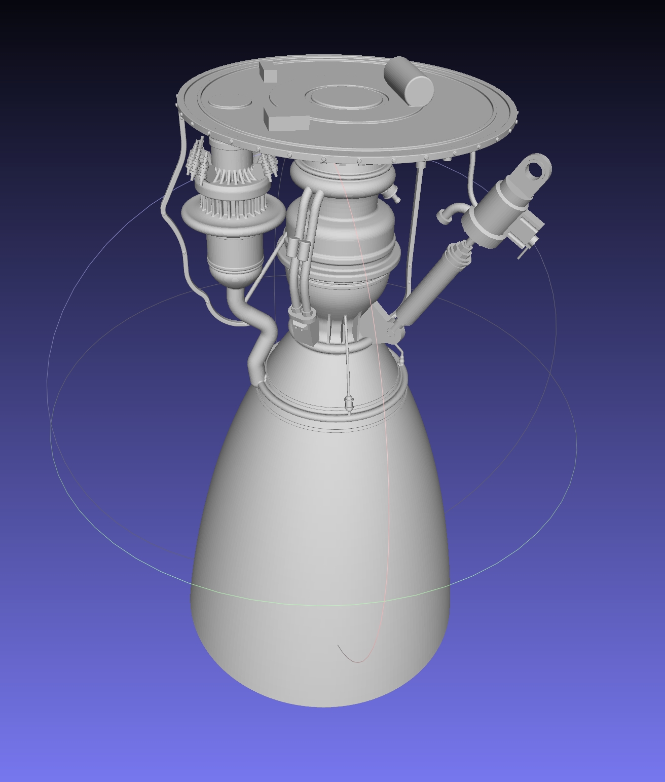 STL file Space-X Raptor BFR Engine Simplified Printable Model 🚀 (OBJ ...