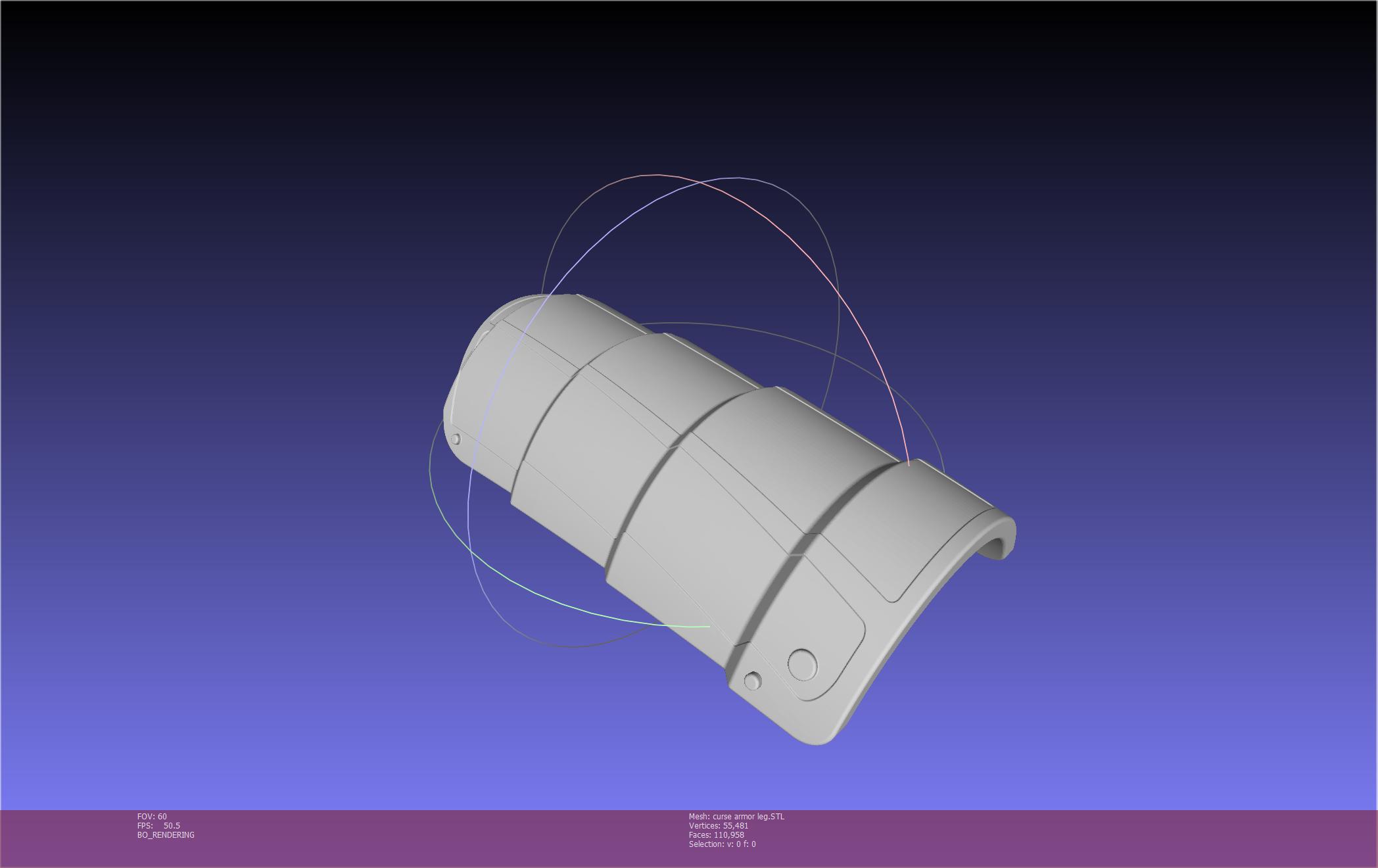 STL file Shield Hero Curse Armor Leg Piece 🛡️ (OBJ, 3MF, DXF, and STEP ...