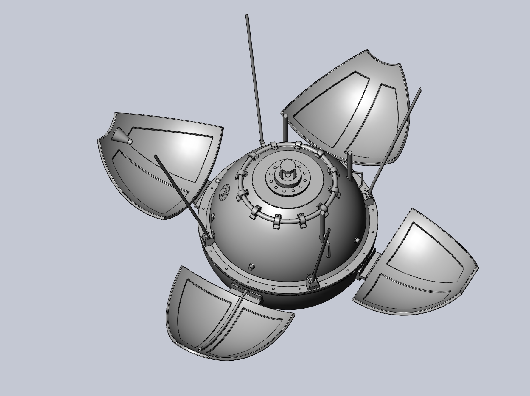 STL file Luna 9 Moon Probe 🌙・Template to download and 3D print・Cults