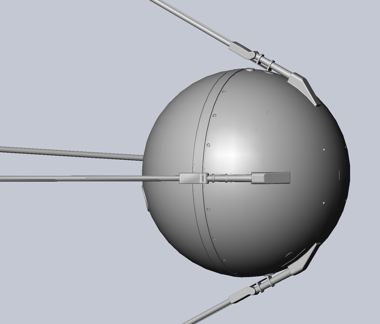 STL file Sputnik Satellite 3D-Printable Detailed Scale Model 🛰️ (OBJ ...