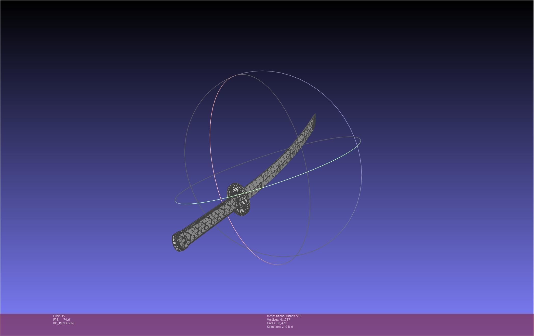 Archivo STL Katana Kanao Cazademonios 👾 (OBJ, 3MF, DXF, y STEP)・Modelo ...