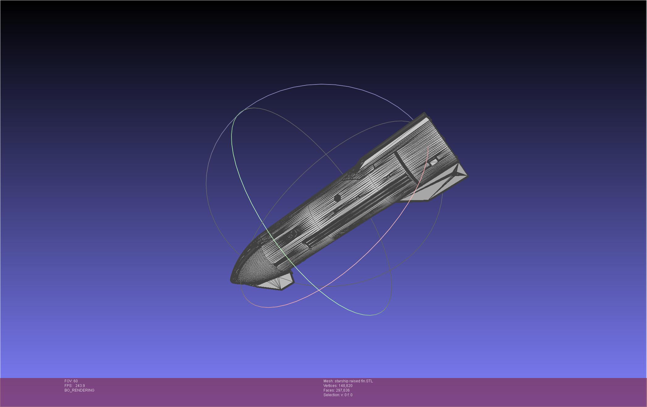 🛰 Space X Starship Raised Fin Concept・ STL File for ・Cults