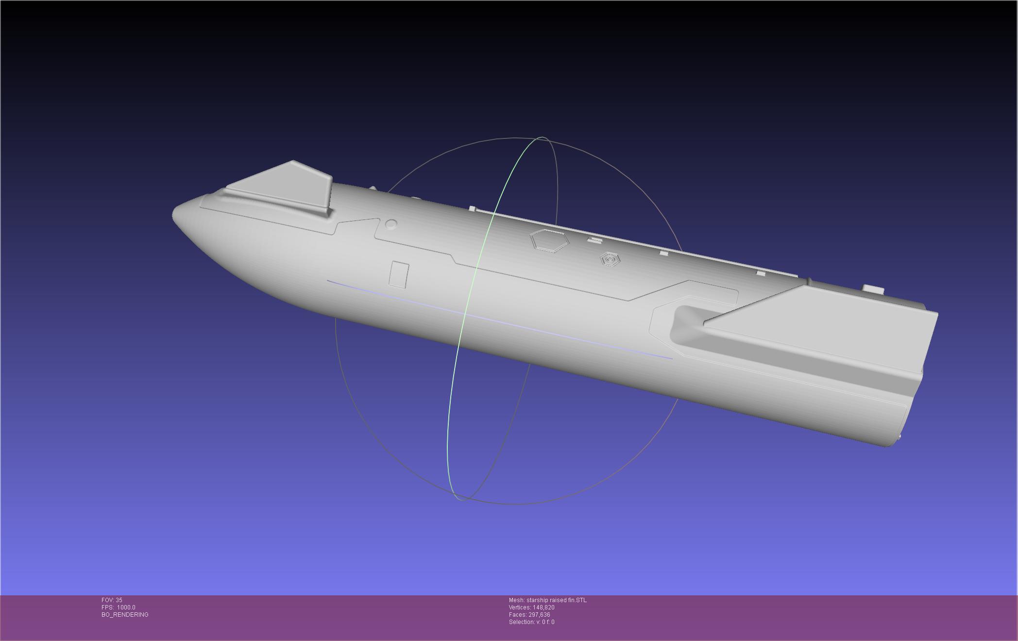 STL file Space X Starship Raised Fin Concept 🛰 (OBJ, DXF, and STEP)・3D ...