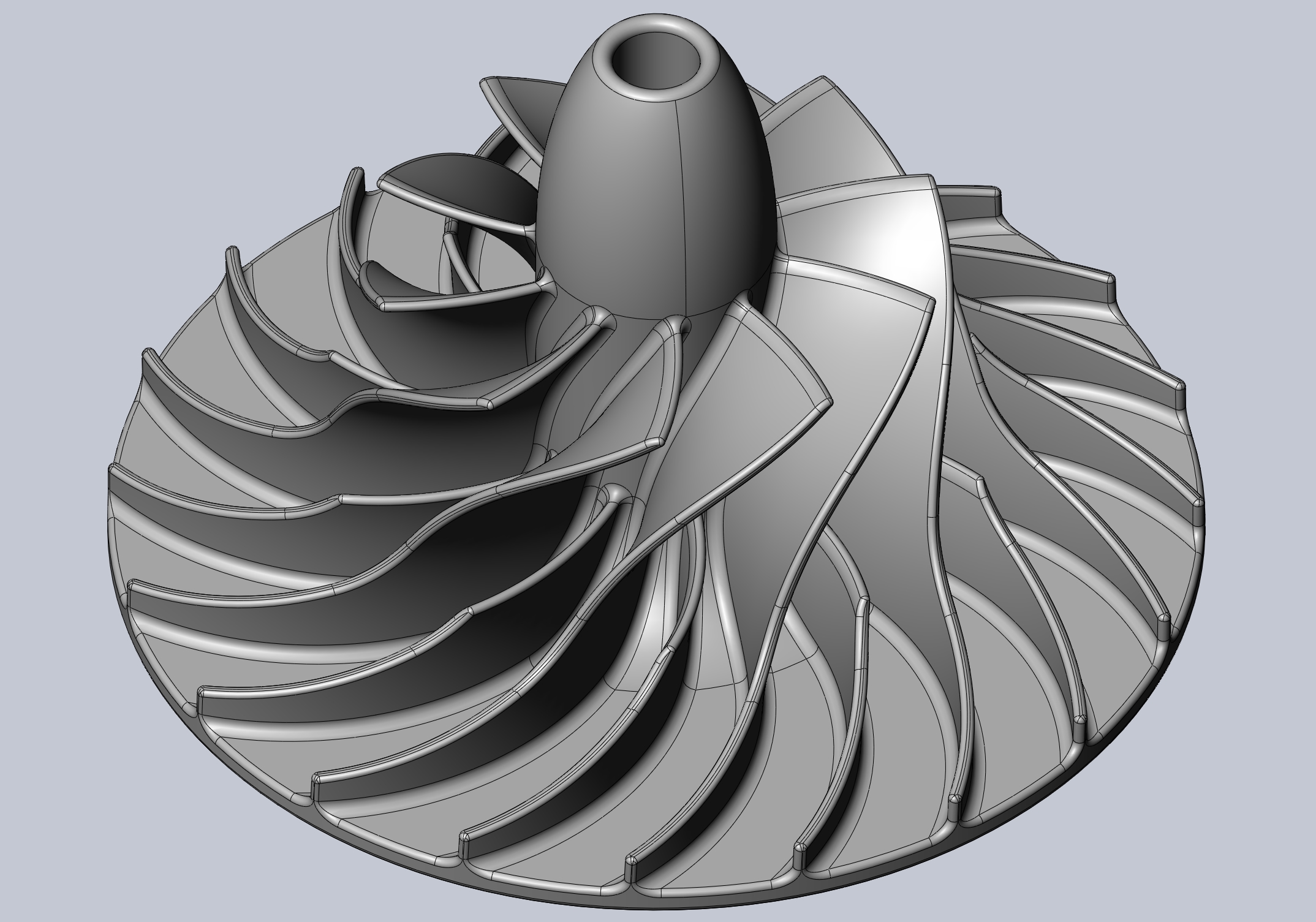STL file Printable Radial Pump Turbopump Impeller Model 🚀 (OBJ, 3MF ...