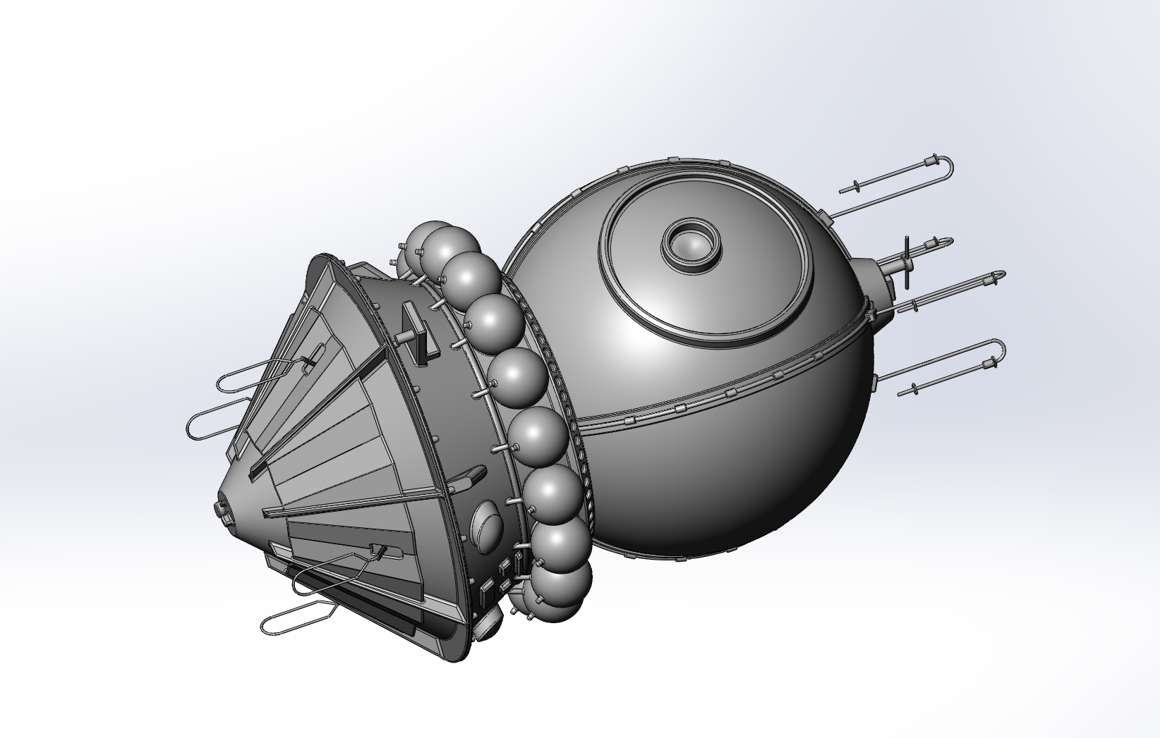 Fichier STL Modèle imprimable de la capsule spatiale de base Vostok 1 ...