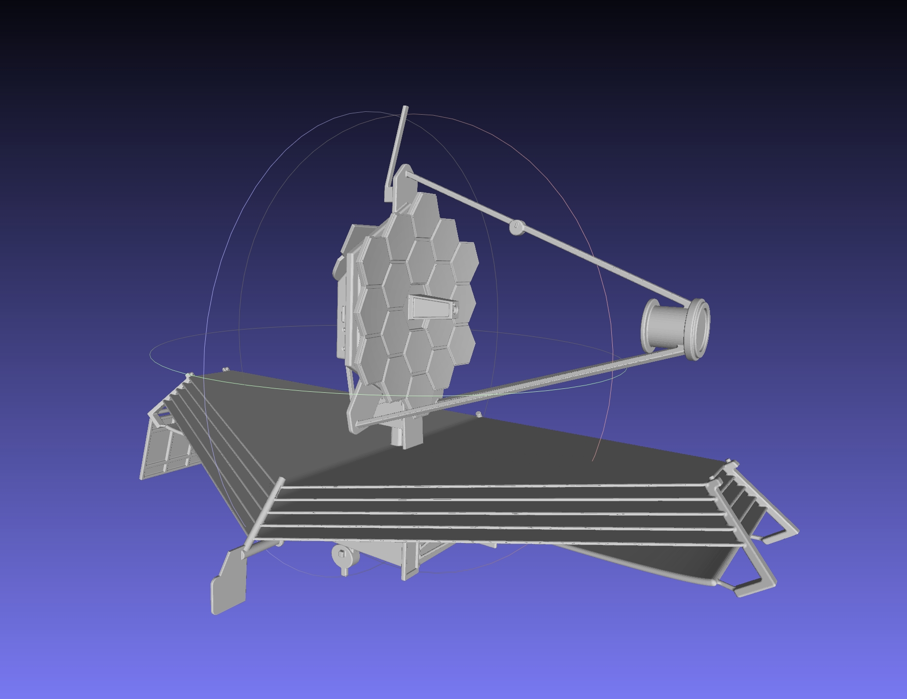 Stl File James Webb Space Telescope Jwst Basic Model 🛰 Obj Dxf And