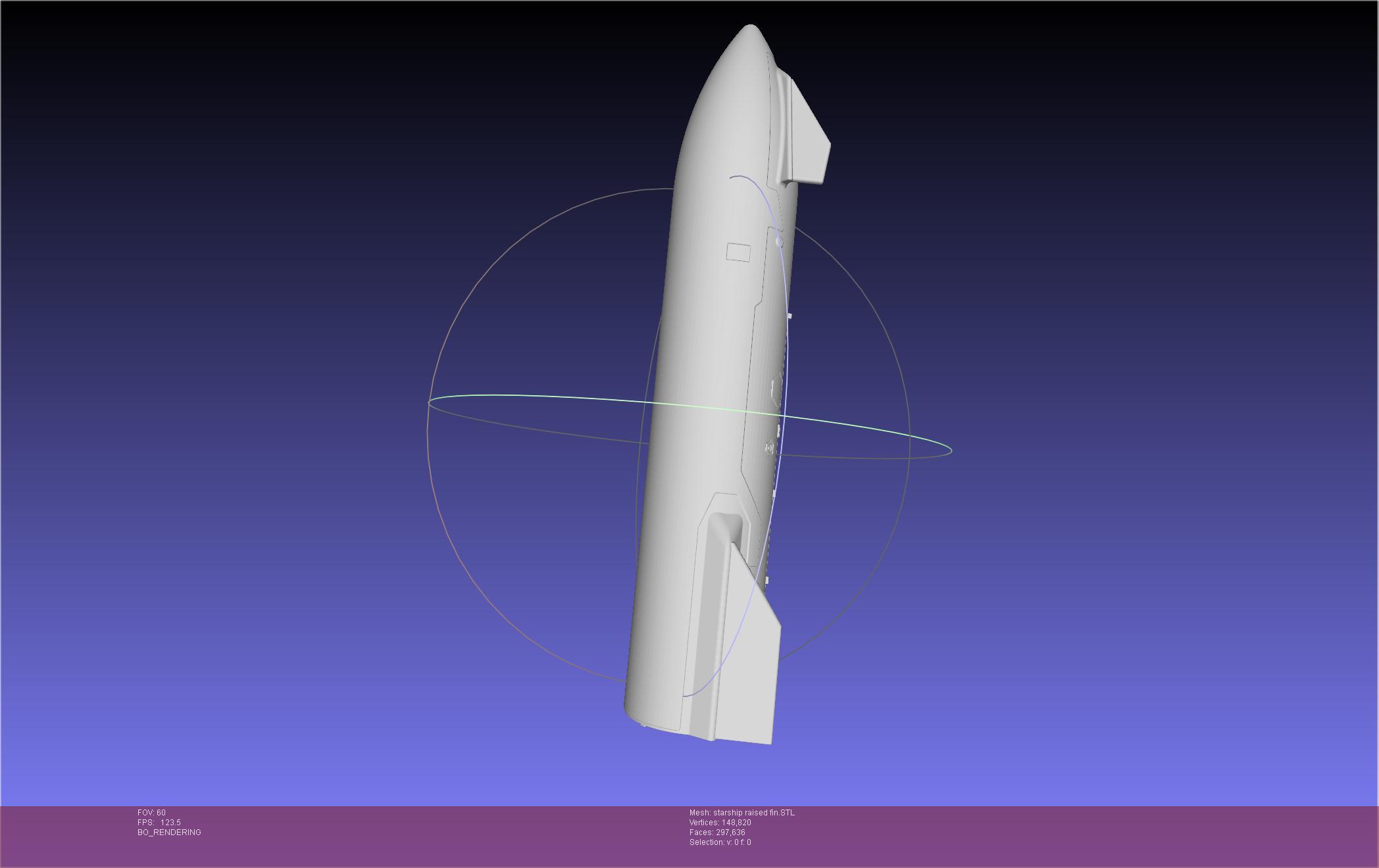 🛰 Space X Starship Raised Fin Concept・ STL File for ・Cults