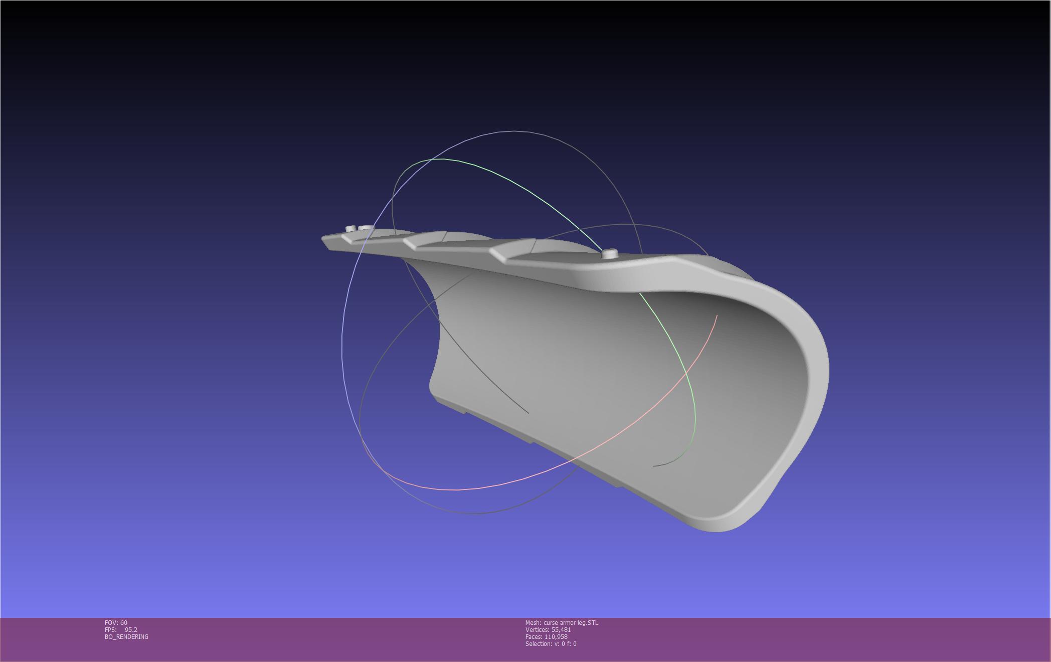 STL file Shield Hero Curse Armor Leg Piece 🛡️ (OBJ, 3MF, DXF, and STEP ...