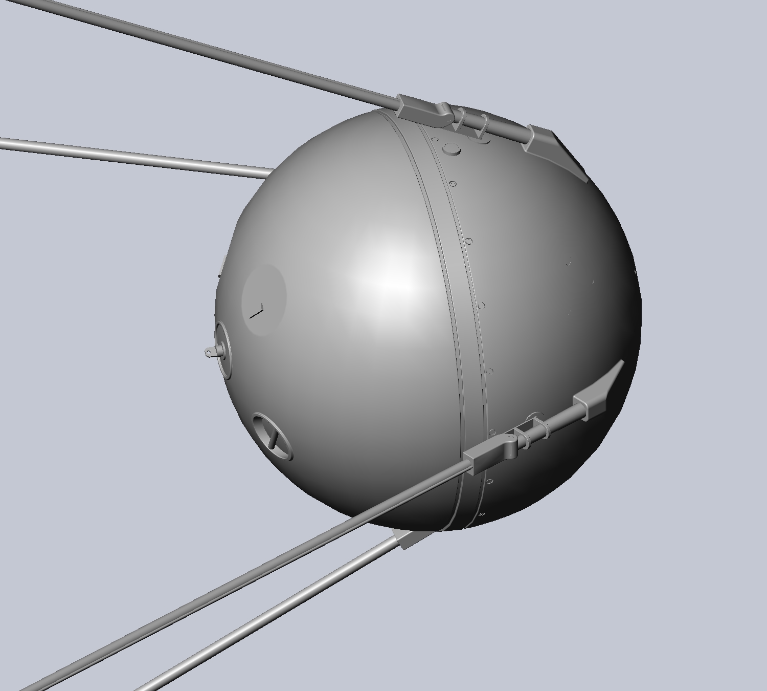 STL file Sputnik Satellite 3D-Printable Detailed Scale Model 🛰️ (OBJ ...
