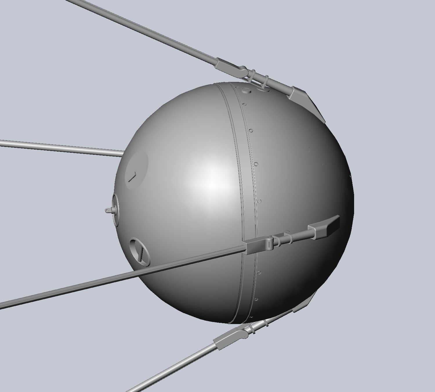 STL file Sputnik Satellite 3D-Printable Detailed Scale Model 🛰️・3D ...