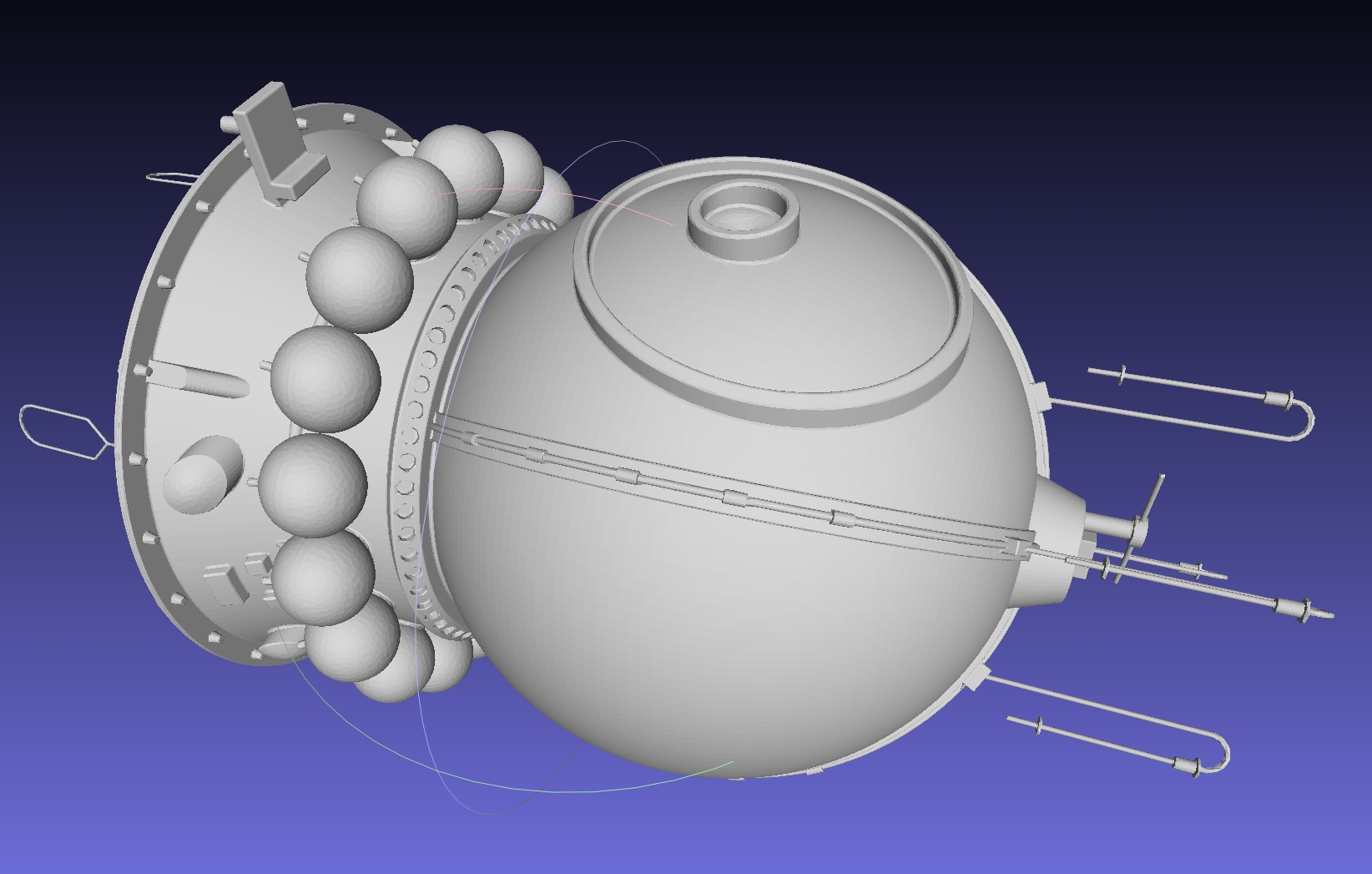 Fichier STL Modèle imprimable de la capsule spatiale de base Vostok 1 ...