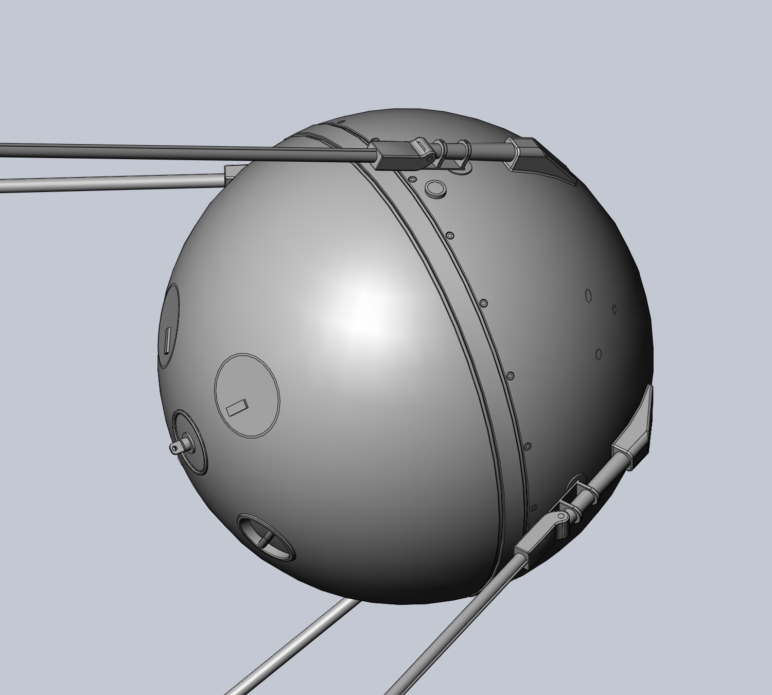 STL file Sputnik Satellite 3D-Printable Detailed Scale Model 🛰️ (OBJ ...