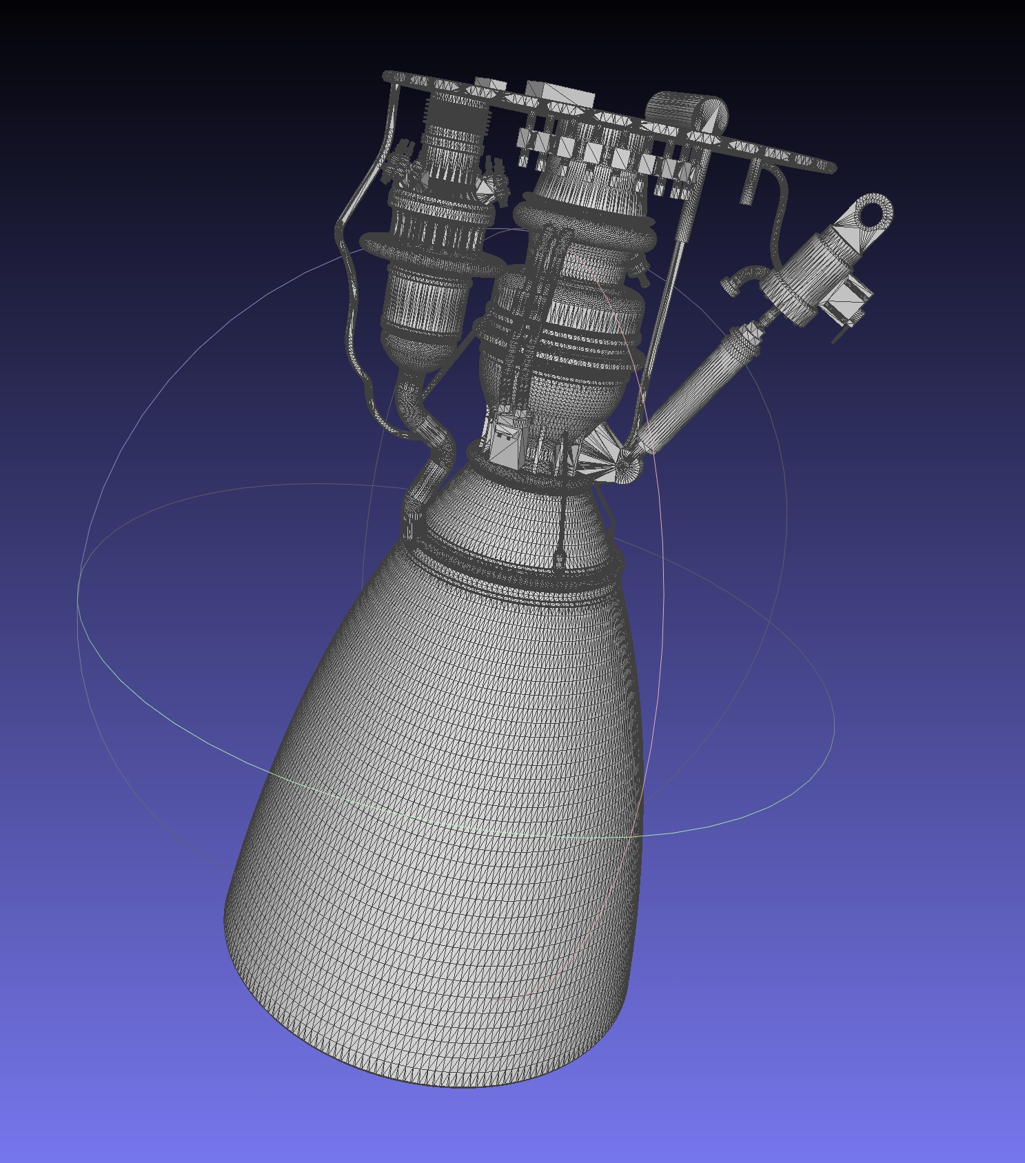 STL file Space-X Raptor BFR Engine Simplified Printable Model 🚀 (OBJ ...