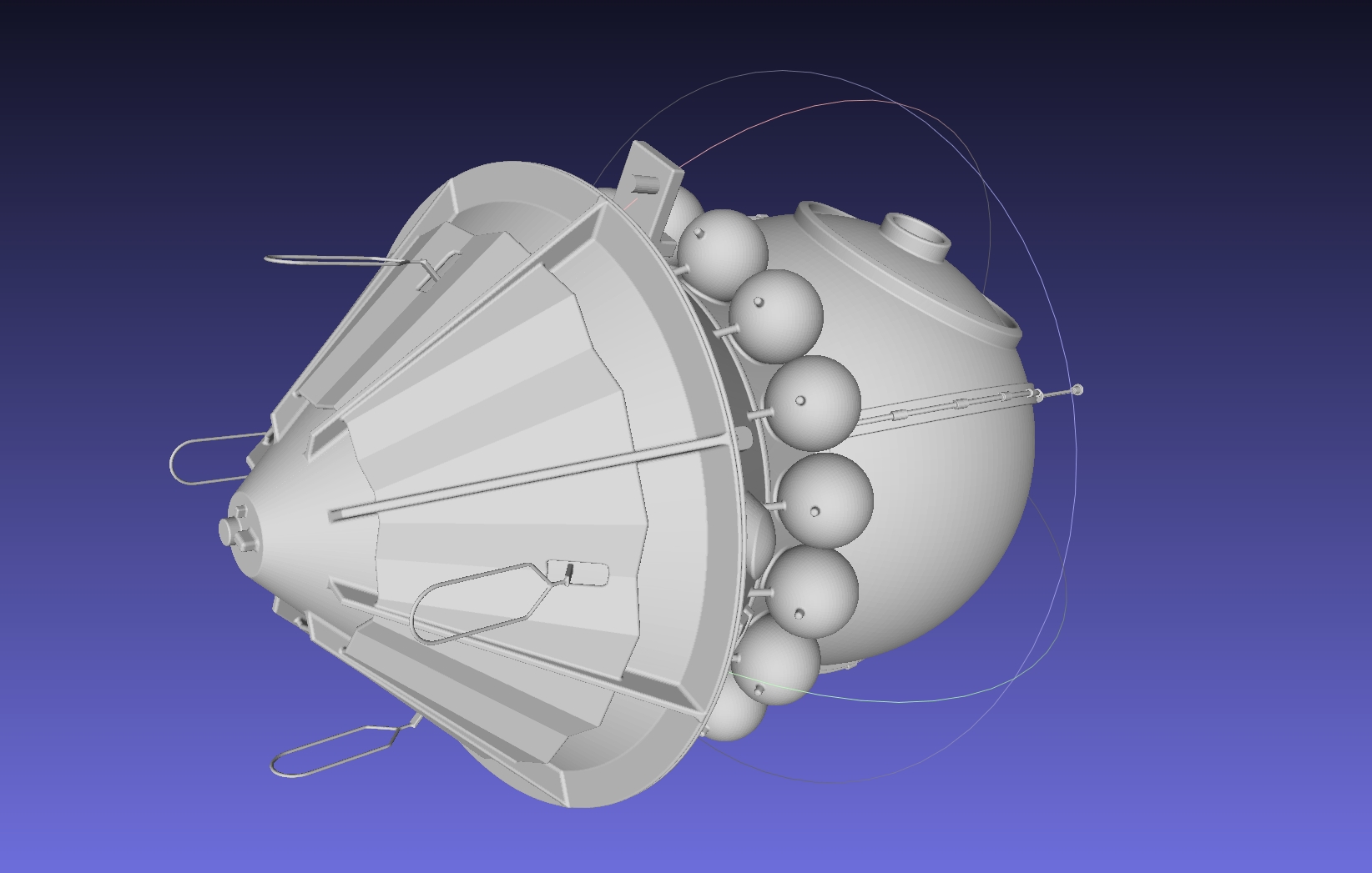 Fichier STL Modèle imprimable de la capsule spatiale de base Vostok 1 ...