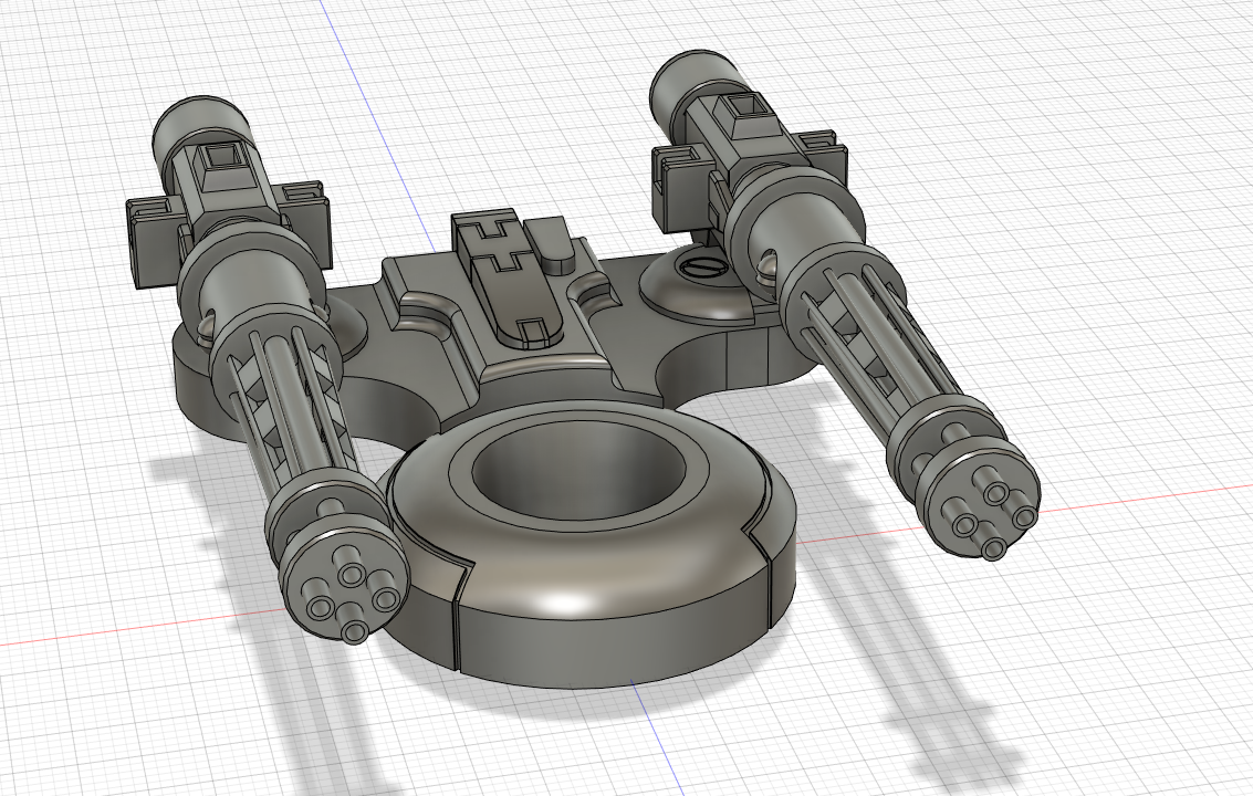 🎲 Tau Hammerhead light Turret・ STL File for ・Cults