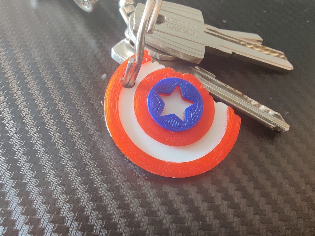 Free 3D file Captain America broken shield keychain 🛡️・3D print model ...