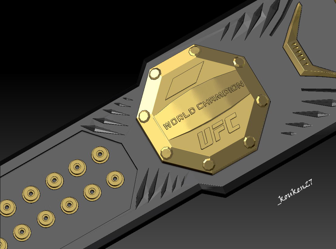 🎨 UFC Belt・ STL File for 3D printing・Cults