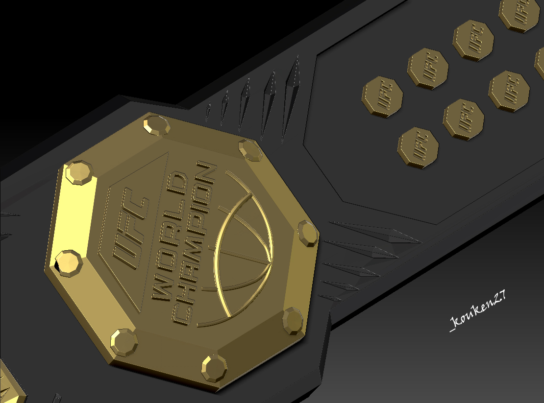 🎨 UFC Belt・ STL File for 3D printing・Cults