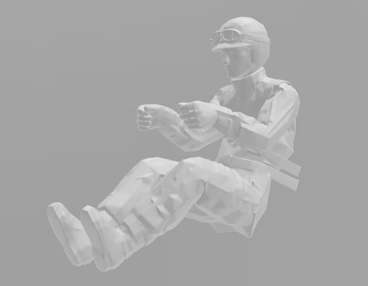 🧑‍ ️ Classic racing driver 1950・ STL File for ・Cults