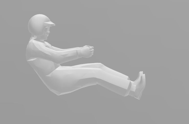 STL file Dragster racing driver height 100 mm 💯 ・3D printing template ...