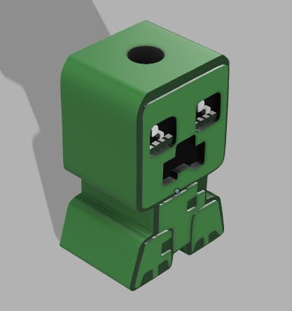 🖊️ Creeper Minecraft pen holder・Free STL File for ・Cults