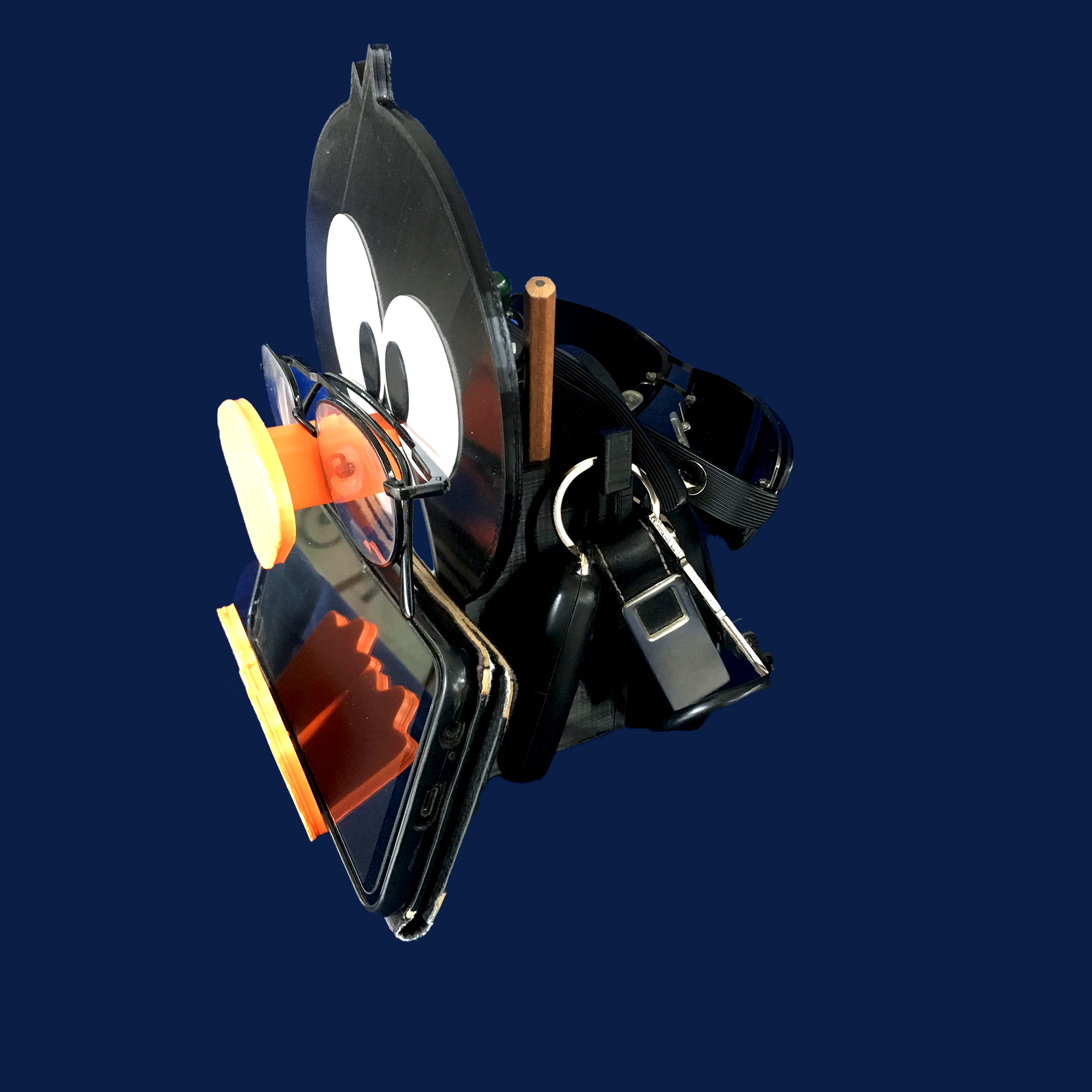 🐧 Multi functional Stationery Penguin Desk Organizer - Phone Stand ...