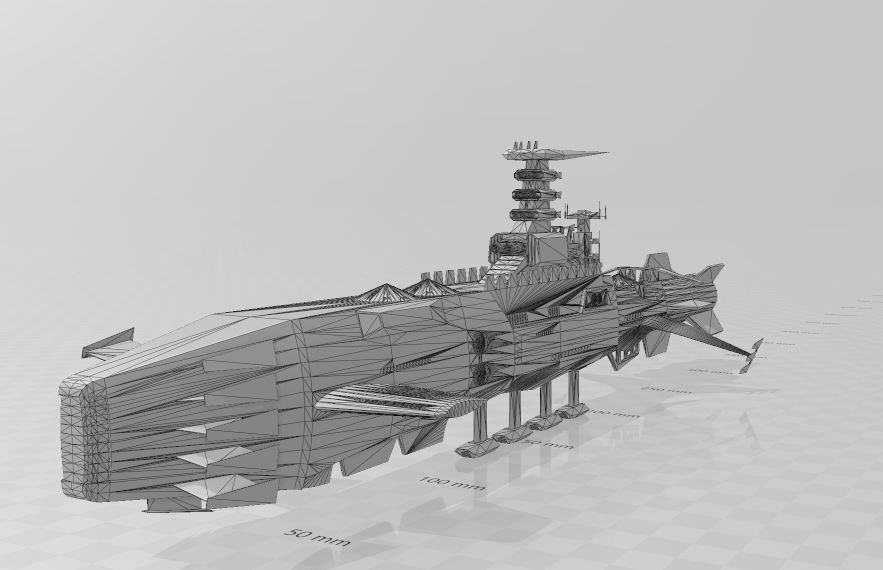 ☄️ Comet Empire Battleship・Free STL File for ・Cults