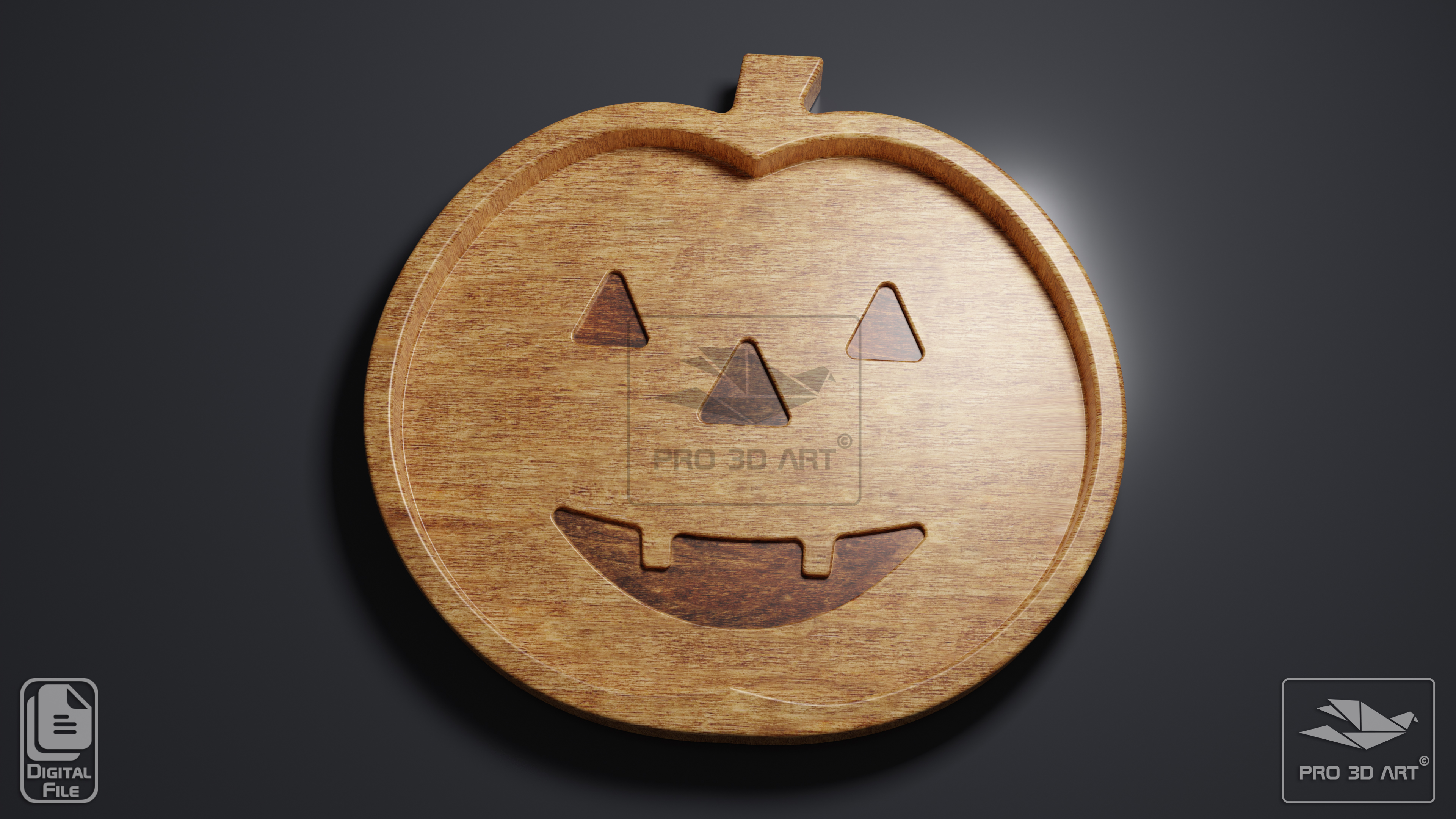 3D file Pumpkin Tray - CNC Files for Wood 🎃 ・3D print model to download ...