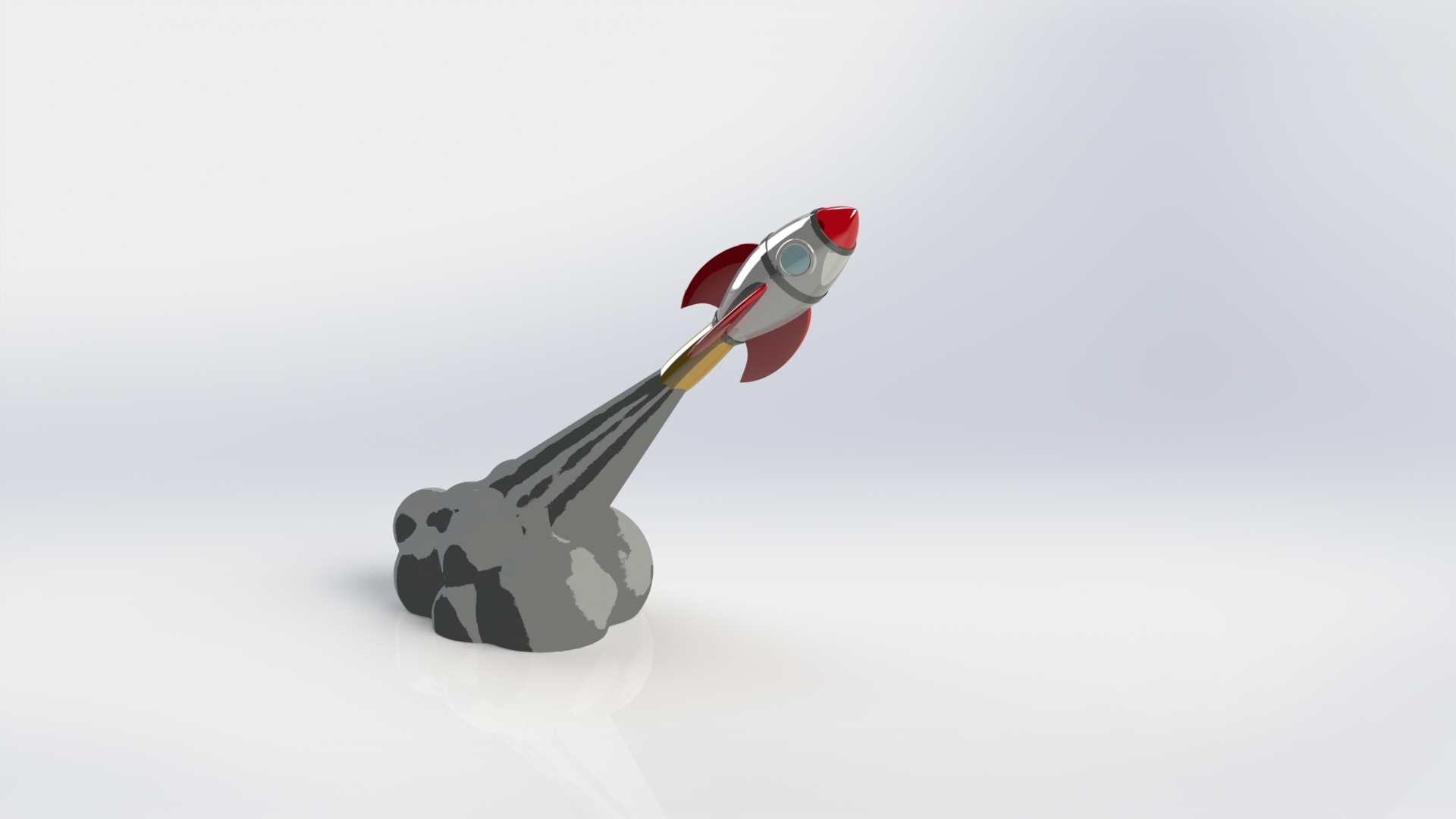 🚀 Rocket and smoke・ STL File for ・Cults