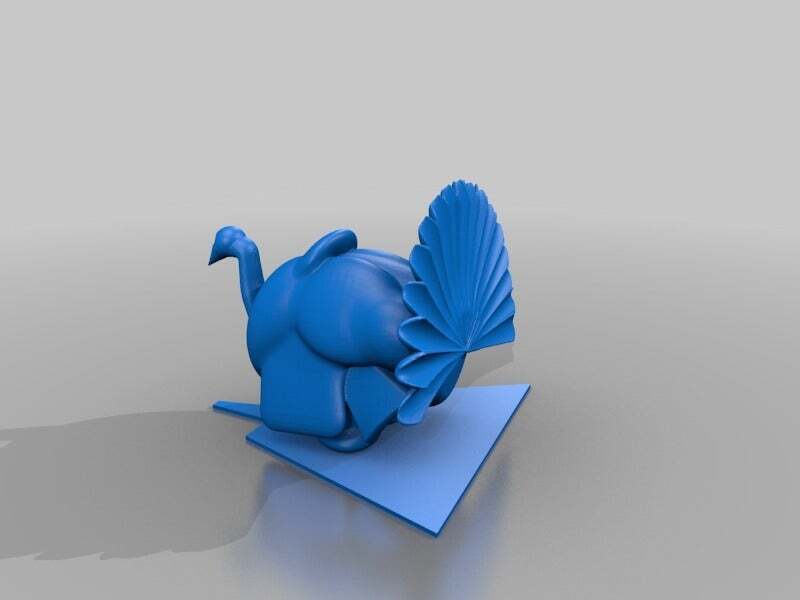 Free STL file Turkey on a plate 🦃 ・Object to download and to 3D print・Cults