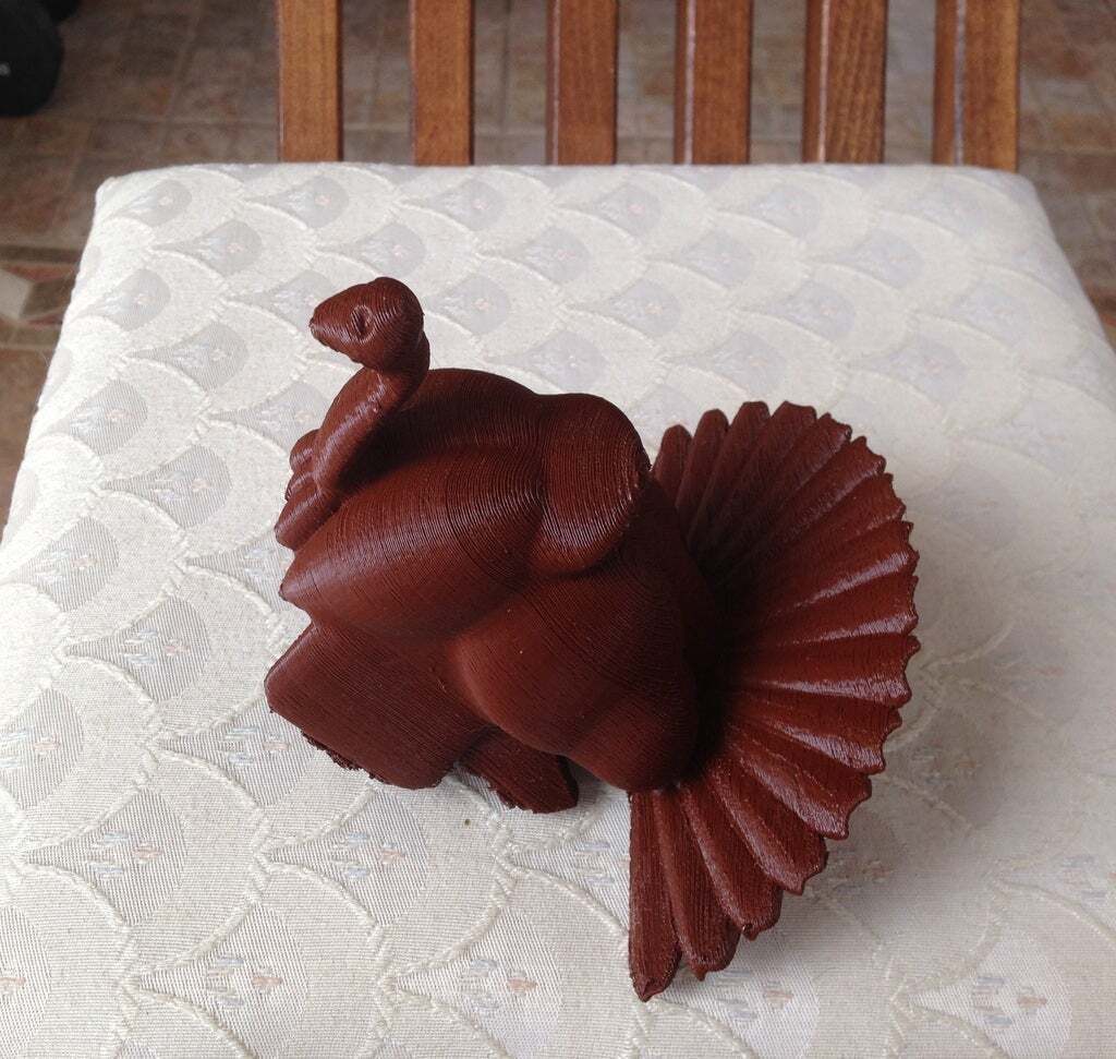 Free STL file Turkey on a plate 🦃 ・Object to download and to 3D print・Cults