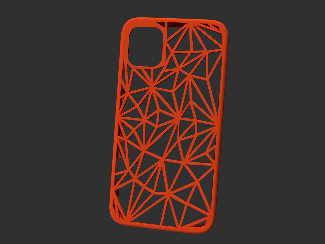 STL file I-Phone 11 3D Case Printable .STL Polygonal Web Graphic 🕸️ ...