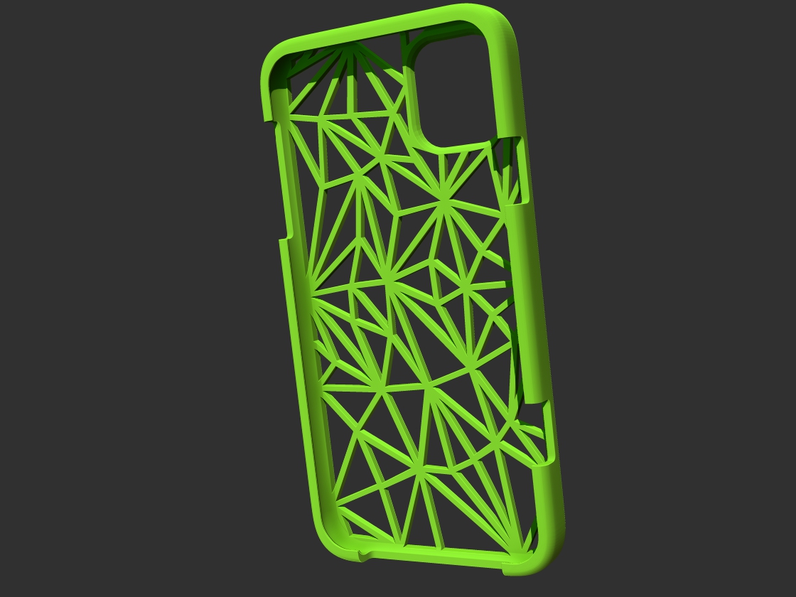 STL file I-Phone 11 3D Case Printable .STL Polygonal Web Graphic 🕸️ ...
