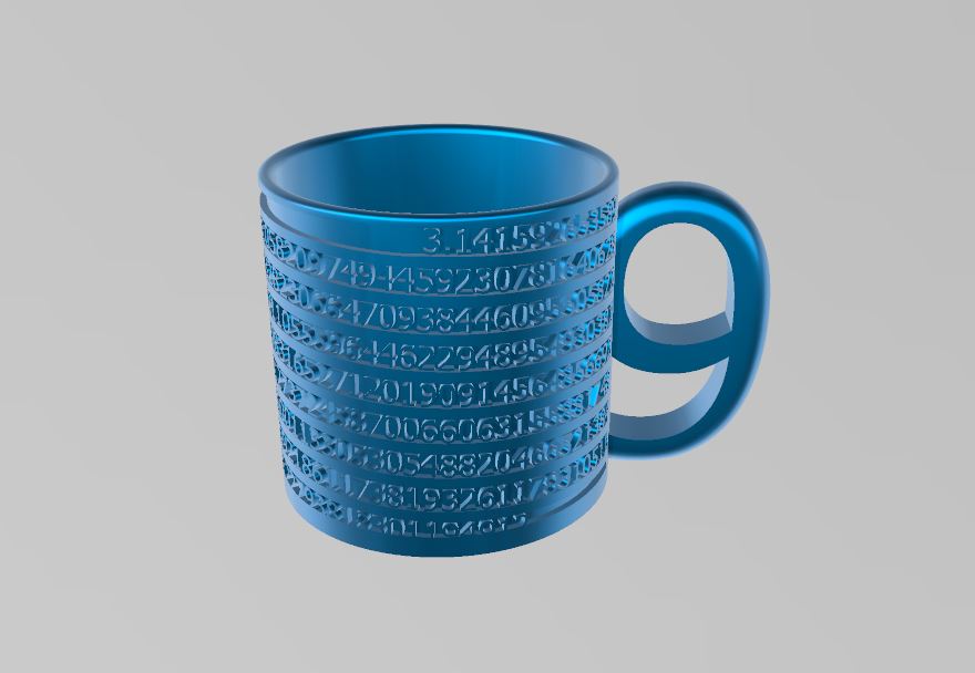 ☕ PI Mug・ STL Datei für ・Cults