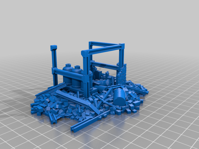 🧑‍🏭 15mm WW1/WW2 Factory ruins (sugar factory)・Free STL File for 3D ...