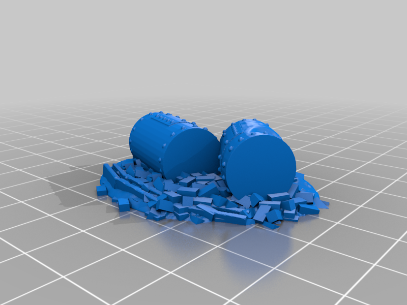 🧑‍🏭 15mm WW1/WW2 Factory ruins version 2・Free STL File for 3D printing ...