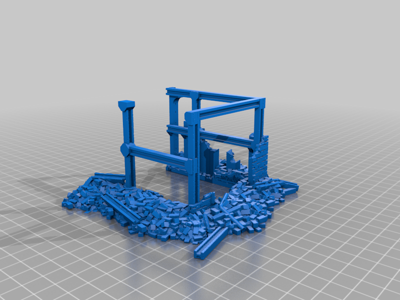 🧑‍🏭 15mm WW1/WW2 Factory ruins version 2・Free STL File for 3D printing ...