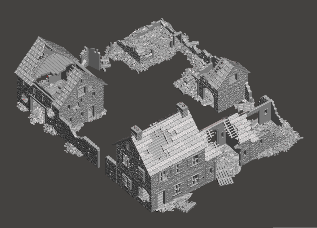 🚜 Ruines de fermes françaises murées de 15 mm・Fichier 3D Gratuit pour ...