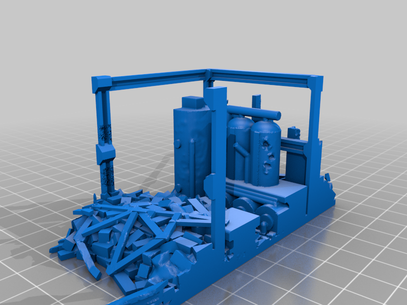 🧑‍🏭 15mm WW1/WW2 Factory ruins (sugar factory)・Free STL File for 3D ...