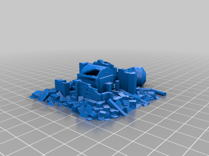 🧑‍🏭 15mm WW1/WW2 Factory ruins (sugar factory)・Free STL File for 3D ...