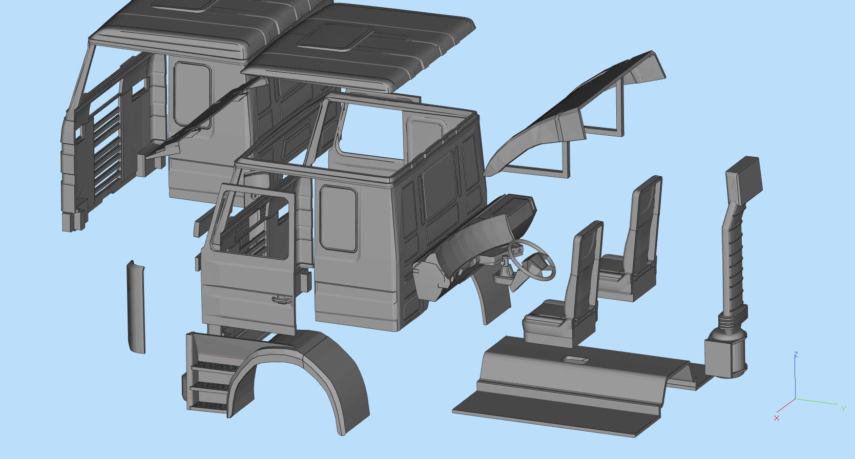 👴 3D printed RC Old Truck cabscanya scale 14・ 3D File for 3D printing・Cults