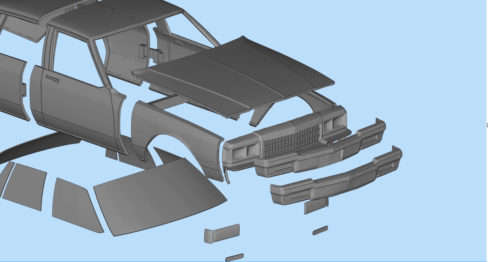 📁 3D printing STL file Chevrolet Caprice Classic RCcar・ 3D File for 3D ...