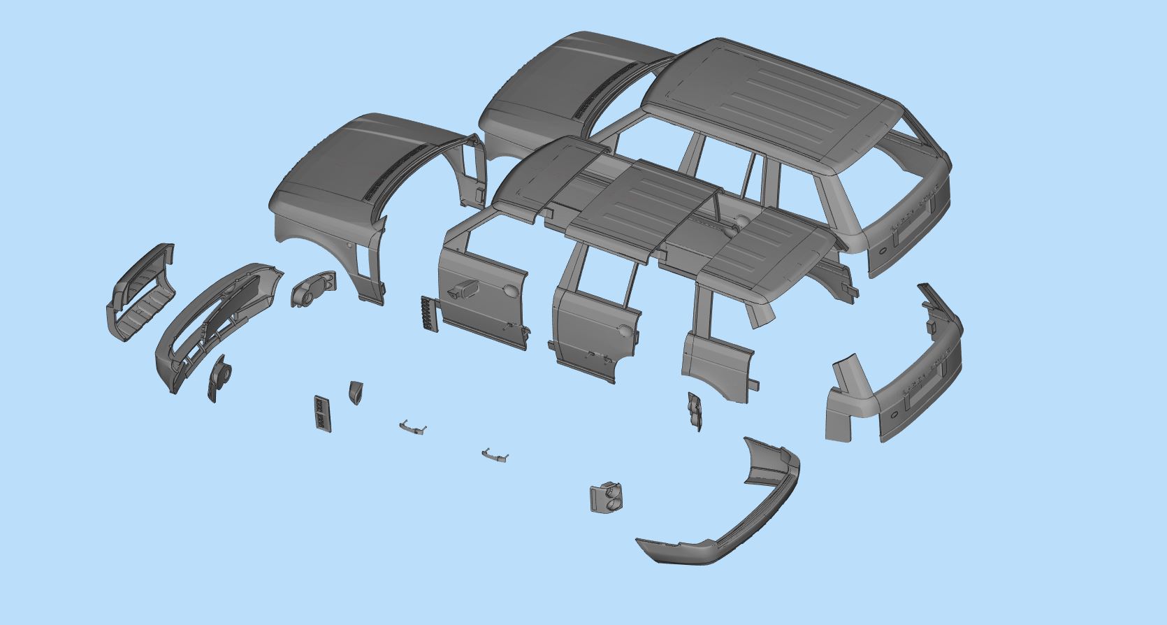 🚗 3D printed RC bodies Land Rover Range Rover 2005・ 3D File for 3D ...